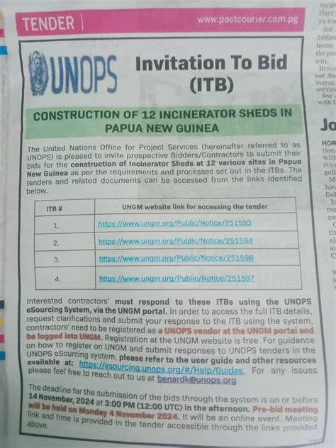 Uniops Tender Notice