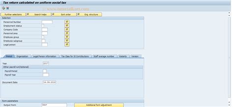HRPAYRU HRULAVP SAP Tcode Soc Insurance Contributions Declaration Transaction Code