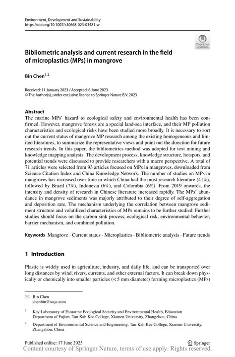 Bibliometric Analysis And Current Research In The Field Of