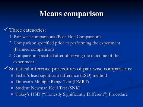 Ppt Comparing Means Powerpoint Presentation Free Download Id 913575