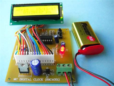 Microcontroller Based Digital Lcd Clock Size 10x10inch 12x12inch