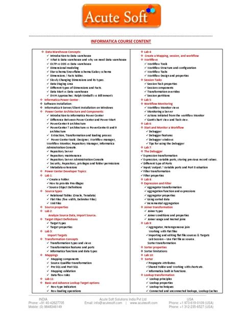 Learn Informatica Online Training With Real Time Projects Worldwide