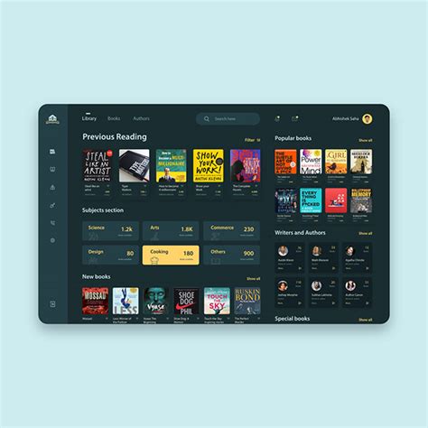 Library Ui Concept 1 Images Behance