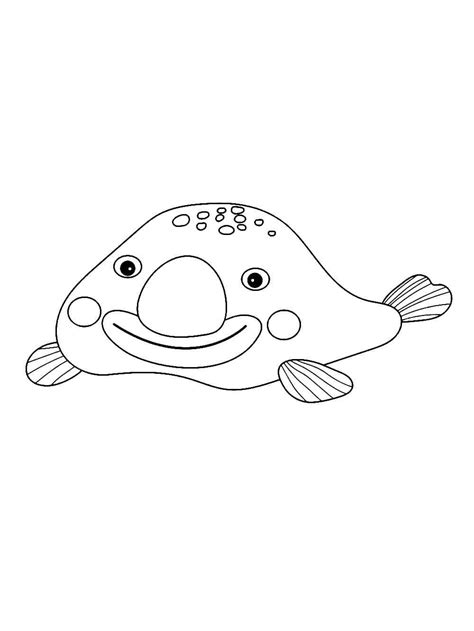Blobfish Coloring Page