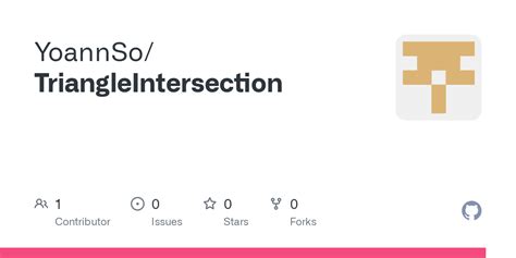triangleintersection triangle cpp at main · yoannso
