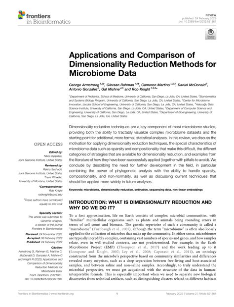 (PDF) Applications and Comparison of Dimensionality Reduction Methods ...