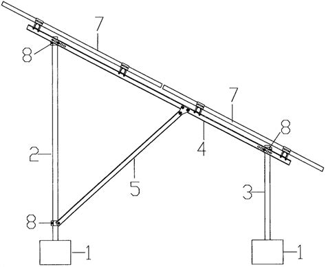 一种搭接式太阳能光伏支架的制作方法 一种搭接式太阳能光伏支架的制作方法