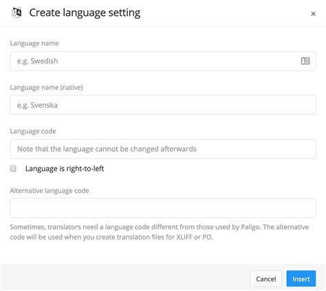Create Additional Languages