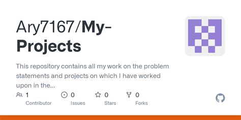 Github Ary7167my Projects This Repository Contains All My Work On The Problem Statements And