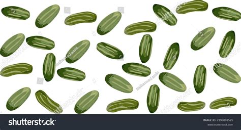 Vector Cucumber Background Stock Vector Royalty Free 2190801525