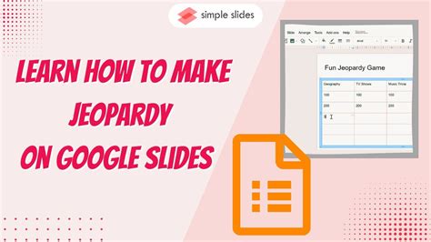 Learn How To Make Jeopardy On Google Slides