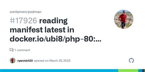 Reading Manifest Latest In Ubi8php 80 Requested Access To The Resource Is Denied