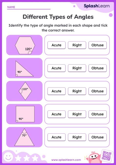 Classifying Angles By Their Measurements Worksheet