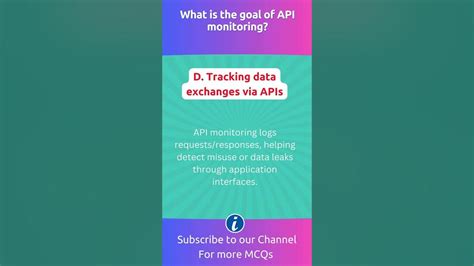 What Is The Goal Of Api Monitoring Quiz Cybersecurity Youtube