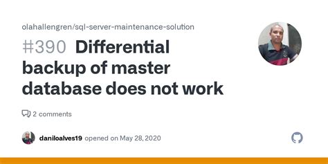 differential backup of master database does not work · issue 390