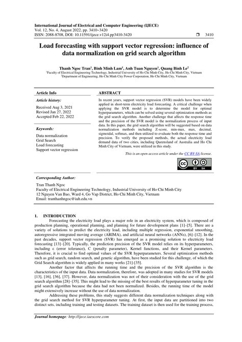 pdf load forecasting with support vector regression influence of