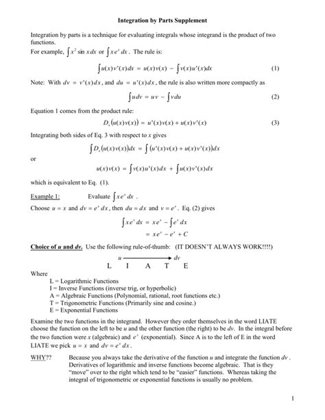 Integration Rules Exponential Integration Rules Exponential