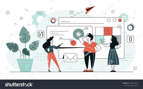 Frontend Development Web Banner Concept Website Stock Vector Royalty Free 1499612510
