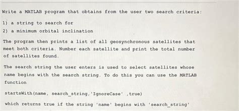 Solved Write A Matlab Program That Obtains From The User Two