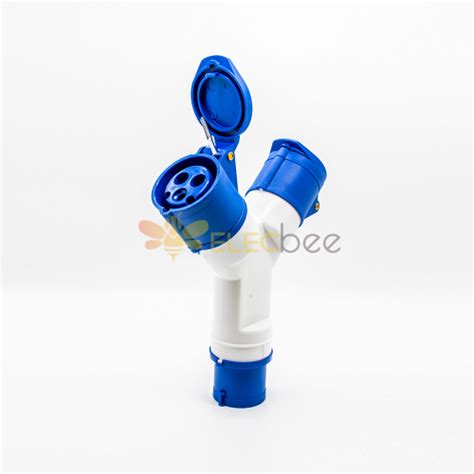 Y Type Industrial Connector Socket 3P 32A 220V 250V 2P E 6h IP44