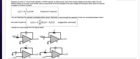 solved suppose you have a 1 micro farad capacitor a 1kohm