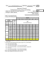 Lab Report Buffer Solutions Experiment Analysis Course Hero