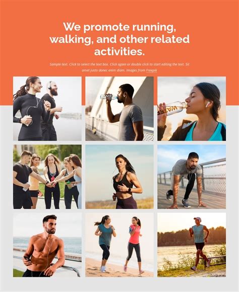 we promote running and walking css template by nicepage