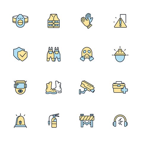 Work Safety Icons Set Work Safety Pack Symbol Vector Elements For Infographic Web 12709127