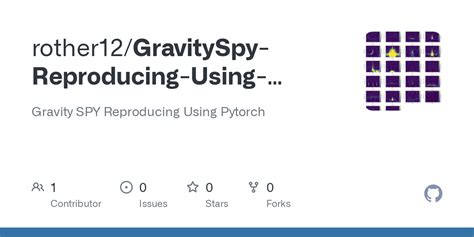GitHub Rother GravitySpy Reproducing Using Pytorch Gravity SPY Reproducing Using Pytorch