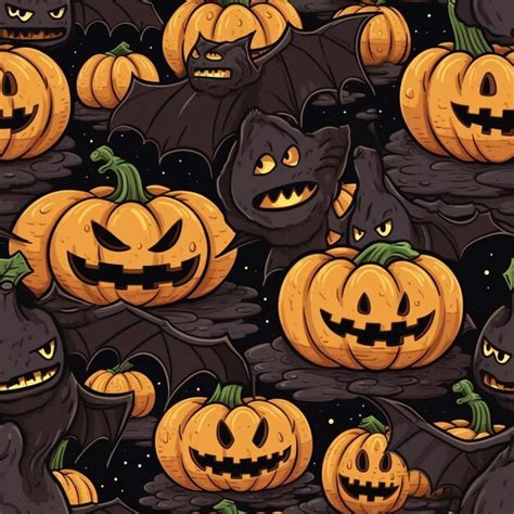 Premium Ai Image A Group Of Pumpkins With Faces And Faces