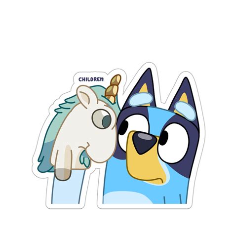 Bluey Unicorse Sticker 3x3 Etsy