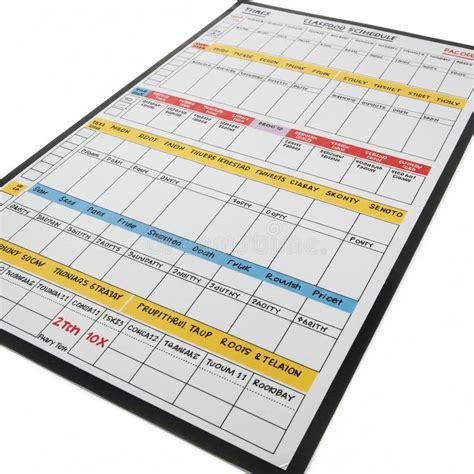 Classroom Schedule Board Stock Illustration Illustration Of Education