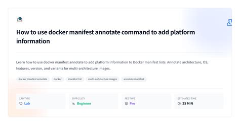 Como Usar Docker Manifest Annotate Para Adicionar Informações De Plataforma Em Imagens Docker