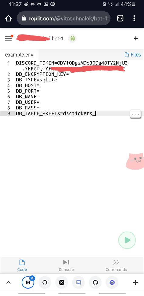 BUG Discord Token In Env Issue Discord Tickets GitHub