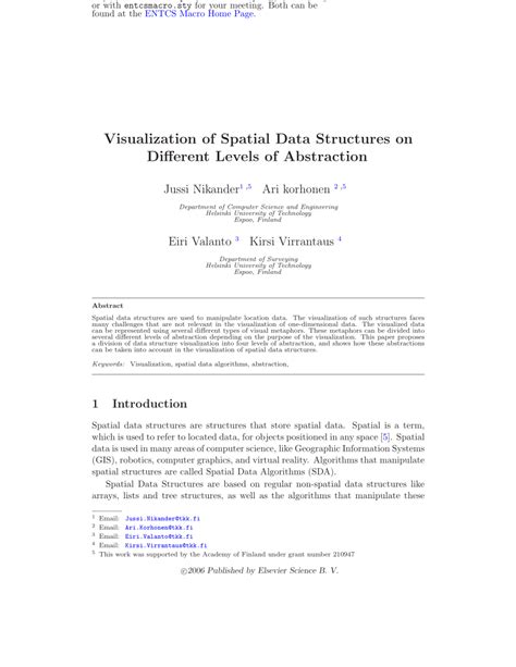 Pdf Visualization Of Spatial Data Structures On Different Levels Of