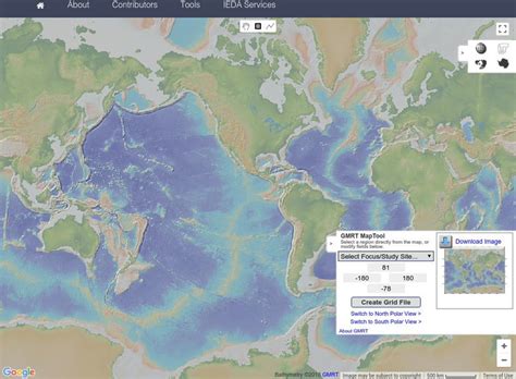 Marine Geoscience Data System Tools Create Maps And Grids Graphic For