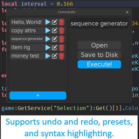 Commander Free Multi Line Command Bar Community Resources Developer Forum Roblox