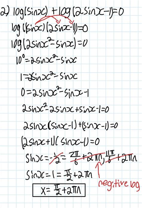 Pre Calculus 12 Logarithms Would It Be Correct To Cross Out The 2