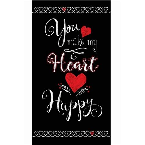 You Make My Heart Happy Panel Timeless Treasures Fabric Quilt Stores