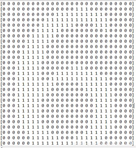 Python 图片转二值矩阵图片对应二维矩阵 Csdn博客