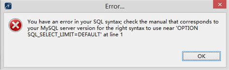 myeclipse使用db browser错误：option sql select limit default 解决方法