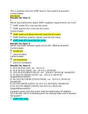CCNA3 OSPF Quiz 4 Docx This Is Another Term For OSPF Area 0 One Word 8 Characters Correct