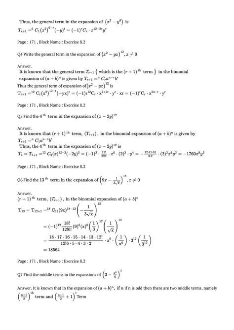 Ncert Solutions For Class 11 Maths Chapter 8 Binomial Theorem Artofit