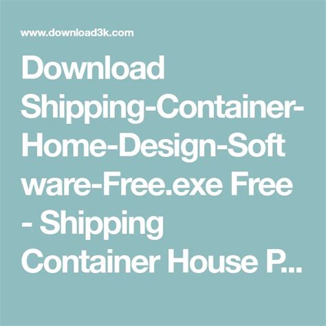 Shipping Container House Design Software Free Download