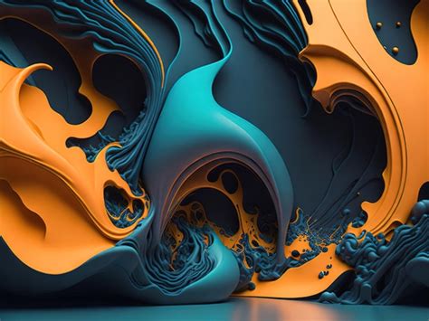 Premium Ai Image Abstract Background With Fluid And Organic Shapes
