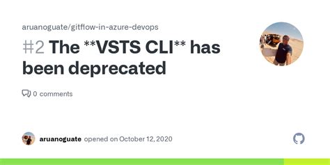 The Vsts Cli Has Been Deprecated · Issue 2 · Aruanoguategitflow