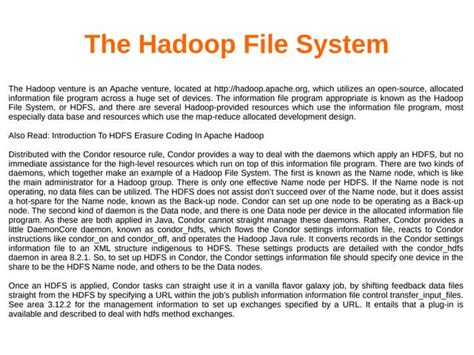 The Hadoop Filesystem Pdf Cloud Computing Internet
