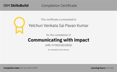 Ibm Learning Communicationskills Ibmskillsbuild Yelchuri Venkata