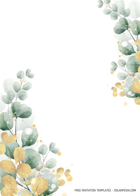11 Greenery Eucalyptus Wedding Invitation Templates Dolanpedia