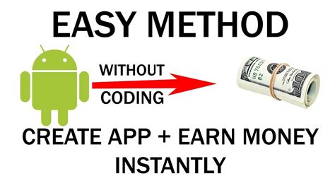how to create android app without coding and earn money youtube